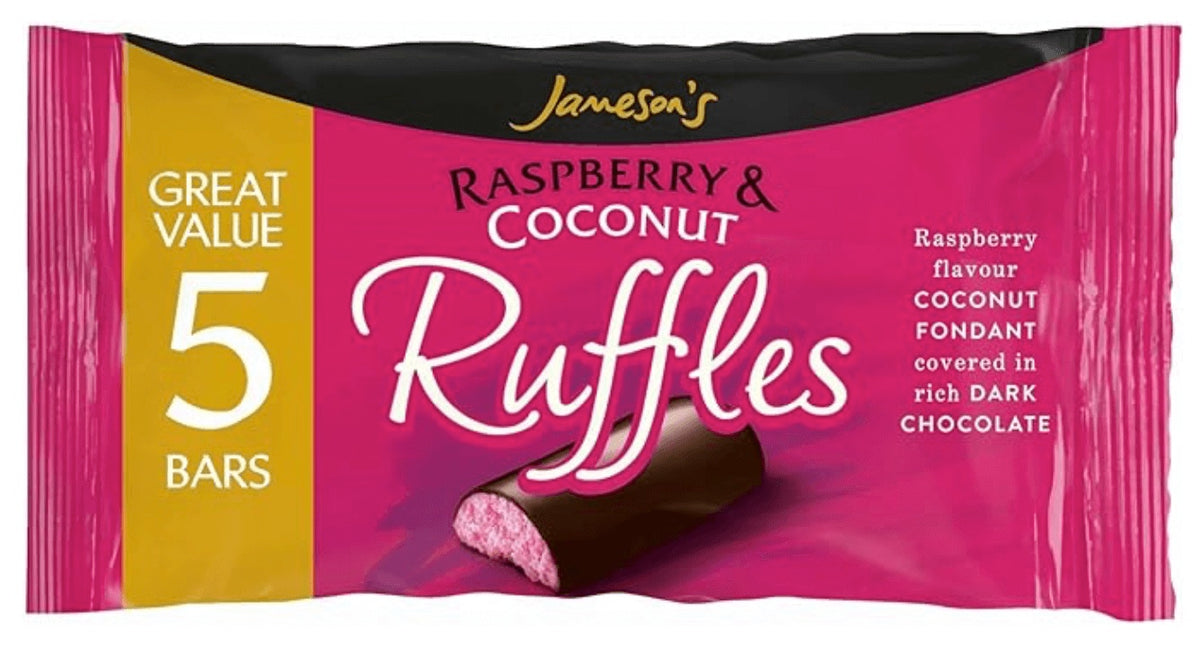 Raspberry & Coconut Ruffles 5 pack – UK FOODS DOWN UNDER