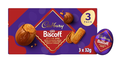 Cadburys Biscoff Creme Egg 3 pack NEW for 2026 – UK FOODS DOWN UNDER