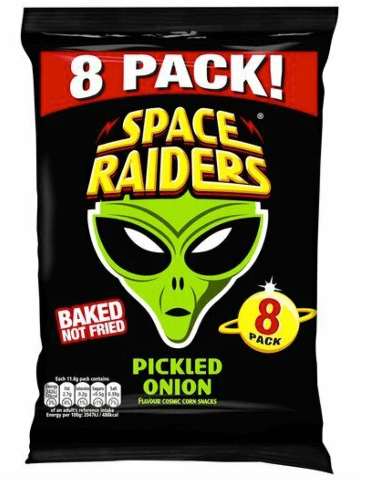 Space Raiders Pickled Onion 6 Pack Multi bag – UK FOODS DOWN UNDER